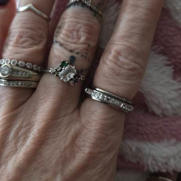 Fidget Ring Moon Stars Sun Anxiety Ring Spinner Silver Gold Spinner ...