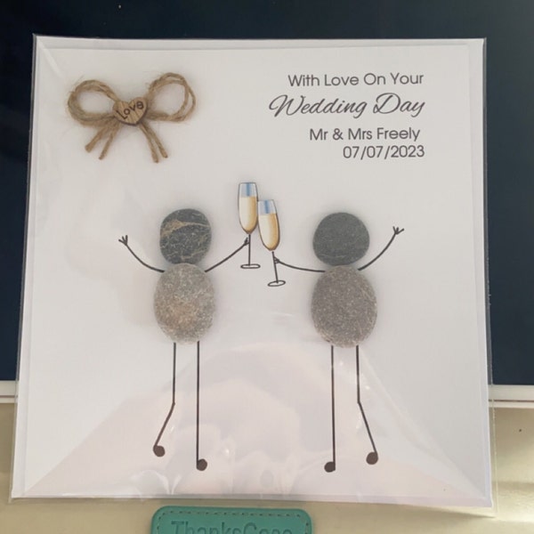 Personalised Happy Birthday Pebble Art Card - Etsy