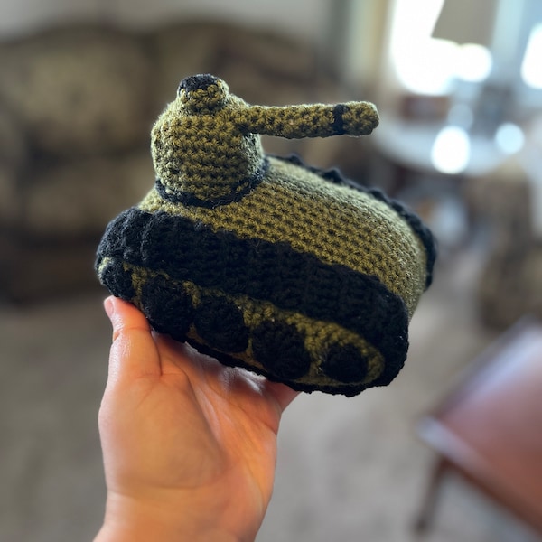Crochet Pattern: Tank Soft Toy, Tank Stuffed Toy, DIY Tank Toy, Green ...