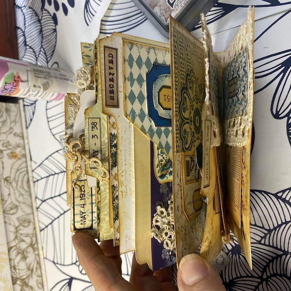 File Folder Binder, May Gold Project, Midnight Floral, Digital Product ...