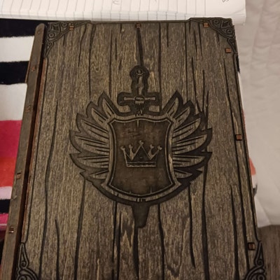 D&D Player Companion Box Dnd Spell Book Dungeon Case Wood Dnd Dice Box ...