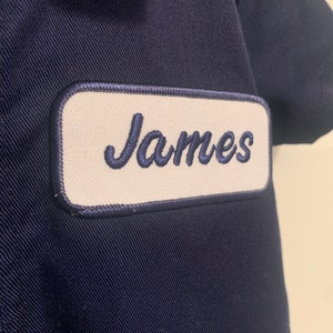 Embroidered Custom Iron-on Rectangle Name Patch free | Etsy