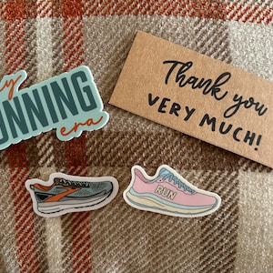 Mini Running Shoe Sticker: Waterproof Vinyl Decal - Etsy