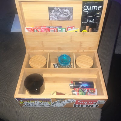 Pike & Pine Handmade Large Stash Box Combo Includes Grinder 2 Stash ...