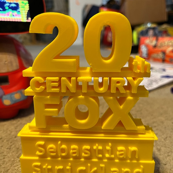 LEF Logo 20th Century Fox Style Logo | 3d Printed PLA Plastic - Warner Bro Kids Gift - Etsy