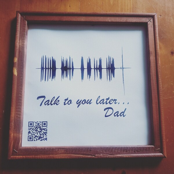 Custom Soundwave QR Code Voice Recording Stretched Canvas Signs - Etsy