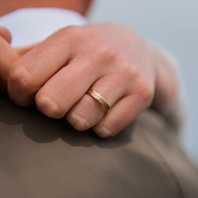 Custom Silver Map Ring for Her Coastline Two Piece Wedding Band ...