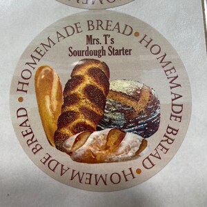 Personalized Bread Stickers, Homemade Bread Labels, Sourdough Bread ...