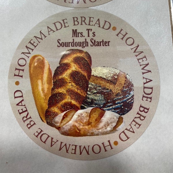 Personalized Bread Stickers, Homemade Bread Labels, Sourdough Bread ...