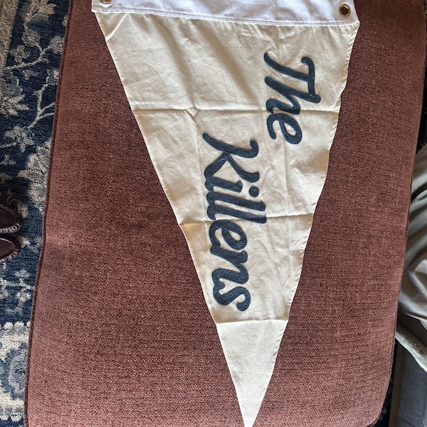 Hand Embroided Last Name Pennant | Personalized Wedding Marriage ...