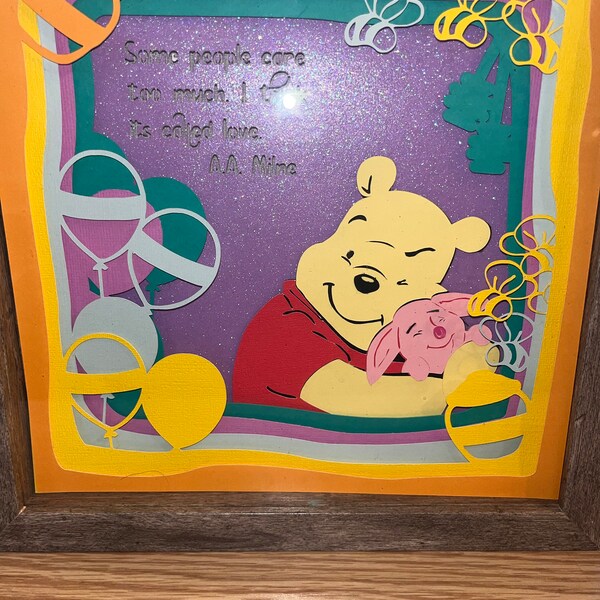 WINNIE POOH Shadow Box 6 Layer Template - Etsy
