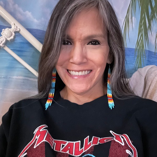 Native American Fringe Triangle Earrings - Etsy