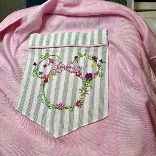 Floral Minnie Spring Wreath Machine Embroidery Design. Perfect for ...