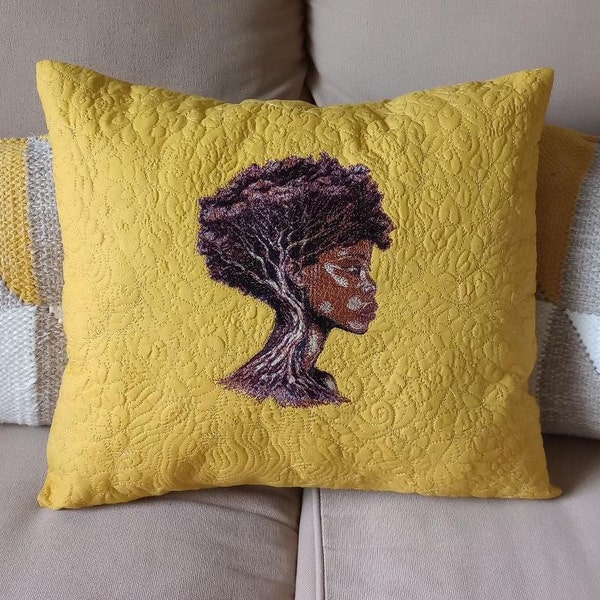 African Woman Machine Embroidery Design. African Tree. Instant Download ...