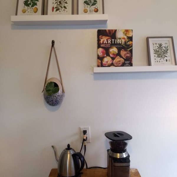 Priene HOME | Geometric Ceramic Hanging Planter | Set of 2 (black ...