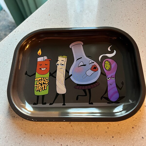 Smoke Squad Metal Rolling Tray | Small & Large Available - Etsy