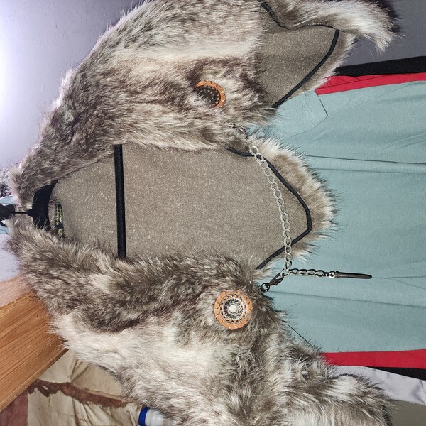 Viking Fur Mantle • #57 Viking Brown Faux Fur • Bear Tooth & Silver ...