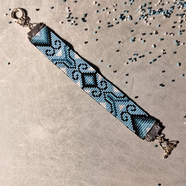 Delphinium Loom Bead Patterns for Bracelets - Set of 3 Pattern, Duracot ...