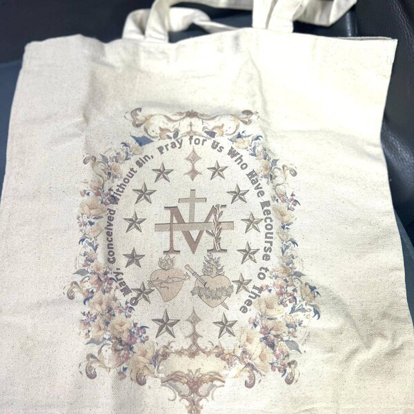 Miraculous Medal Tshirt, Virgin Mary Shirt, Catholic Clothing, Marian ...