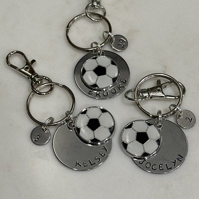 Personalized Soccer Keychain, Soccer Gift, Team Gift, Girl's Boy's ...
