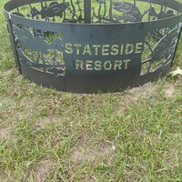 American Flag Fire Pit Ring, 16" Tall, Heavy Duty, Patriotic, Made in ...