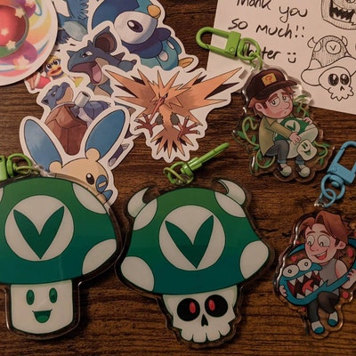 Vinesauce Vinny Vineshroom Logo Cute Shaker Keychain - Etsy