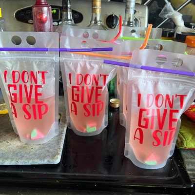 Reusable Drink Pouches With Straw / Custom Drink Pouches / Drink Pouch ...