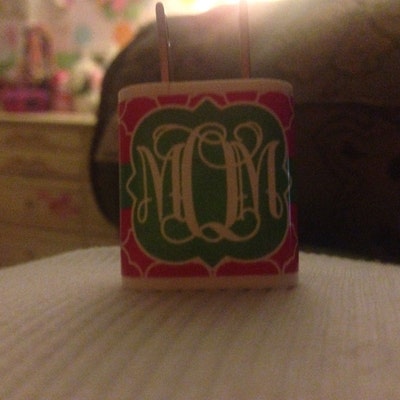 IPhone Charger Monogram Decal/charger Monogram/monogram iPhone Charger ...