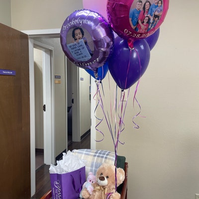 Custom Printed Foil Balloons, Two Photo Balloons. Personalized Balloons ...