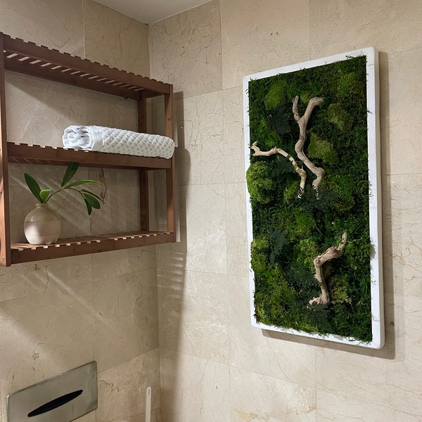 Resin Wall Decor Textured Wall Art Resin Ocean. Mood Moss Art Preserved ...