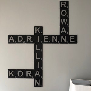 Paw Prints Scrabble Tiles Wall Art Wooden - Etsy