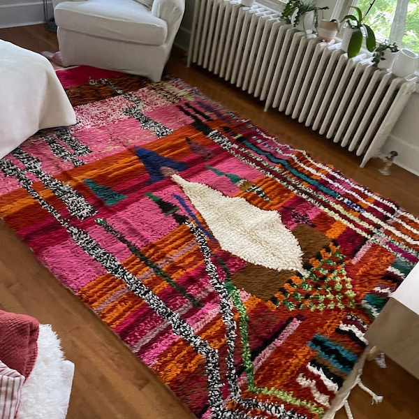 Amazing Multicolored Rug , Beni Ourain Rug , Custom Fabulous Boujaad ...