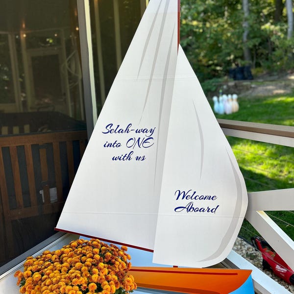 Sailboat Cardboard Cutout Prop, Sailing Theme Baby Shower, Sailboat ...