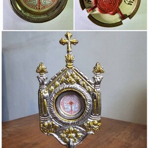 Religious Catholic French Holy Water Font Stoup of Porcelain With With ...