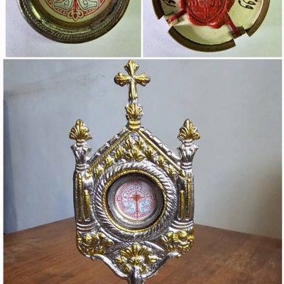 Religious Catholic French Holy Water Font Stoup of Porcelain With With ...