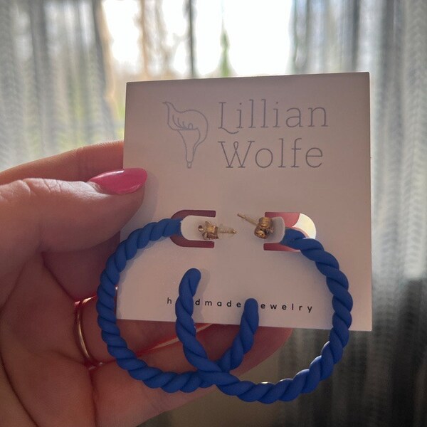 Santorini Tile Hoops - Etsy