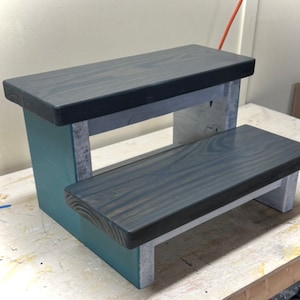 Large Step Stool Adult Size Stool Wooden Step Stool Farmhouse Stool ...