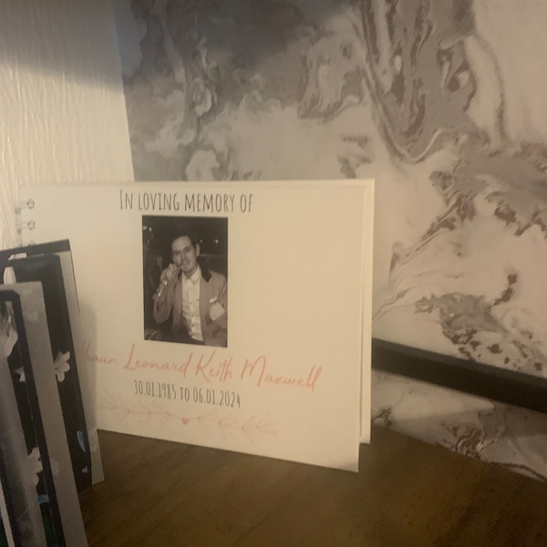 Personalised Memorial Memory Photo Condolence Funeral Guest Book | Book ...