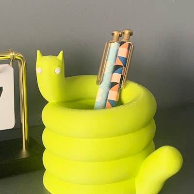 Cute Cat Snake Cup Kawaii Snake Cup Pencil Holder Cup Makeup Brush ...