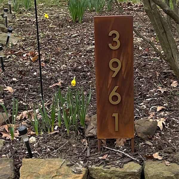 Oak Knoll Yard Sign, 4h Numbers, Vertical, Sign on Stakes, Address ...
