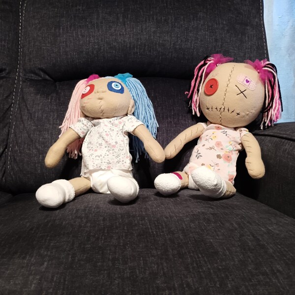 OOAK Voodoo Baby Girl Doll Cloth Handmade Soft Sculpted Plush Halloween ...