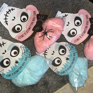 Skeleton Cotton Candy Halloween Treat Printable, Halloween Treat Bag ...