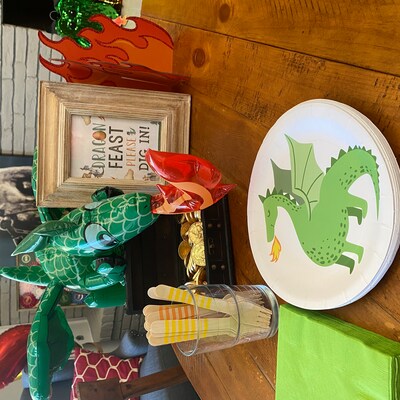 Dragon Food Sign Dragon Baby Shower Birthday Party Printables Dragon ...
