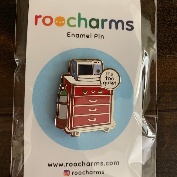 Crash Cart Enamel Pin, Nurse, Doctor, Rapid Response, Code Blue, RRT ...