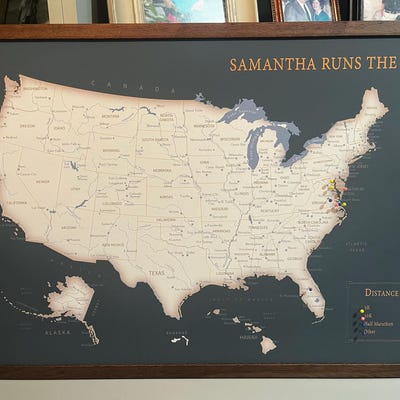 Canvas Push Pin World Map Detailed Wall Art and Pinnable Travel Tracker ...