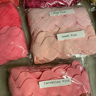 5 Yards Pink Jumbo Rick Rack Trim, Pink Rick Rack, Jumbo Ric Rac, Rick ...