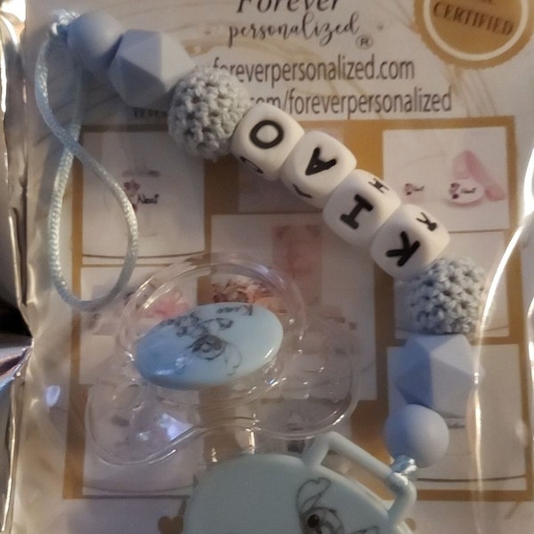 Personalized Pacifier, Personalized Pacifier Clip, Baby Boy Gift ...