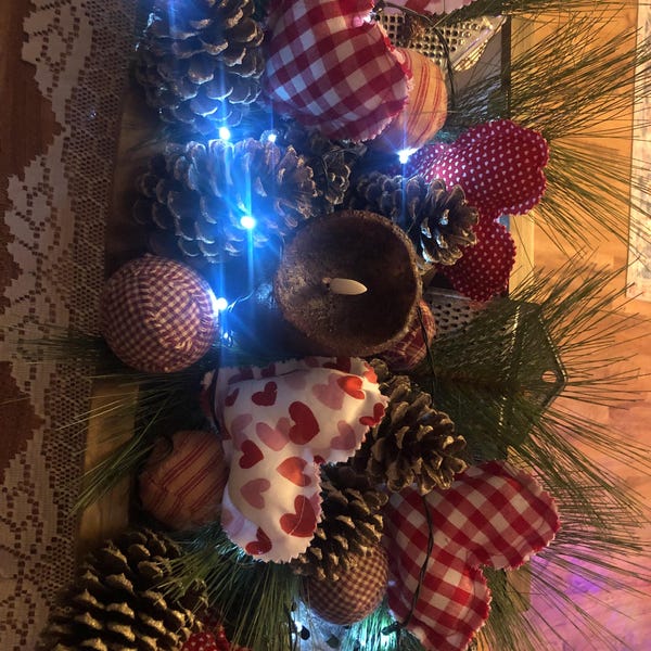 Heart Bowl Filler/valentine Fabric Heart/pink Bowl Filler Hearts/tiered ...