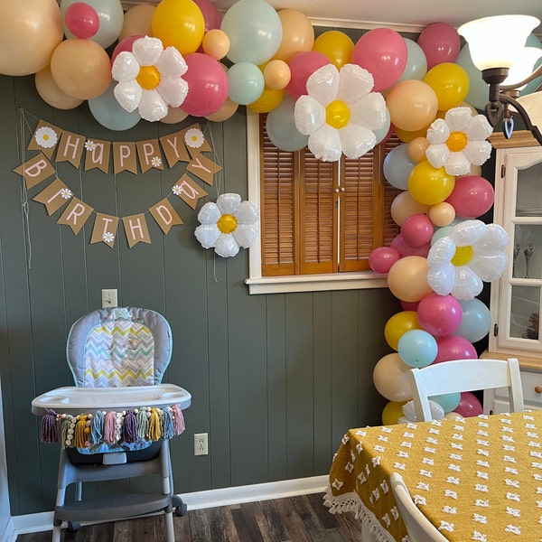 Daisy Birthday Banner: Wildflower Theme Party Decor - Etsy
