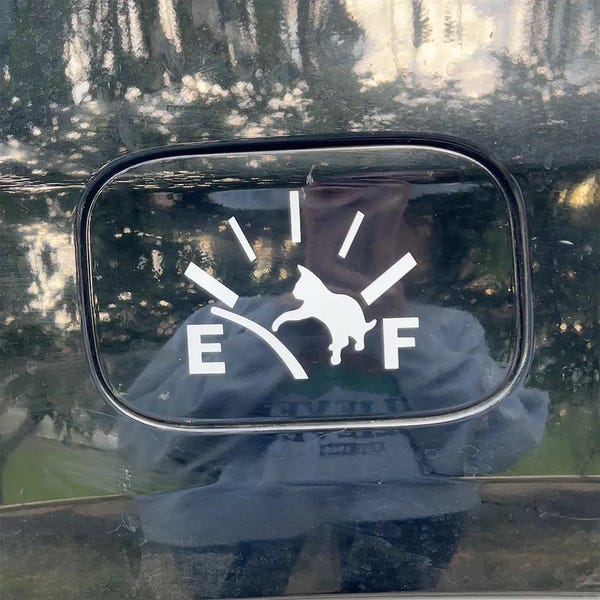 Gas Tank Door Decal, Gas Gauge Fairy Decal, Gas Gauge Decal, Funny Gas ...